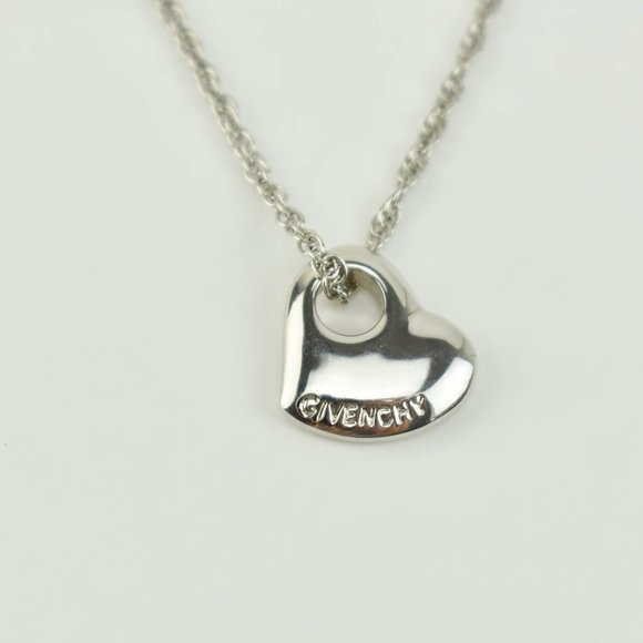 Givenchy | Jewelry | Givenchy Silver Metal Heart Logo Necklace Nz ...